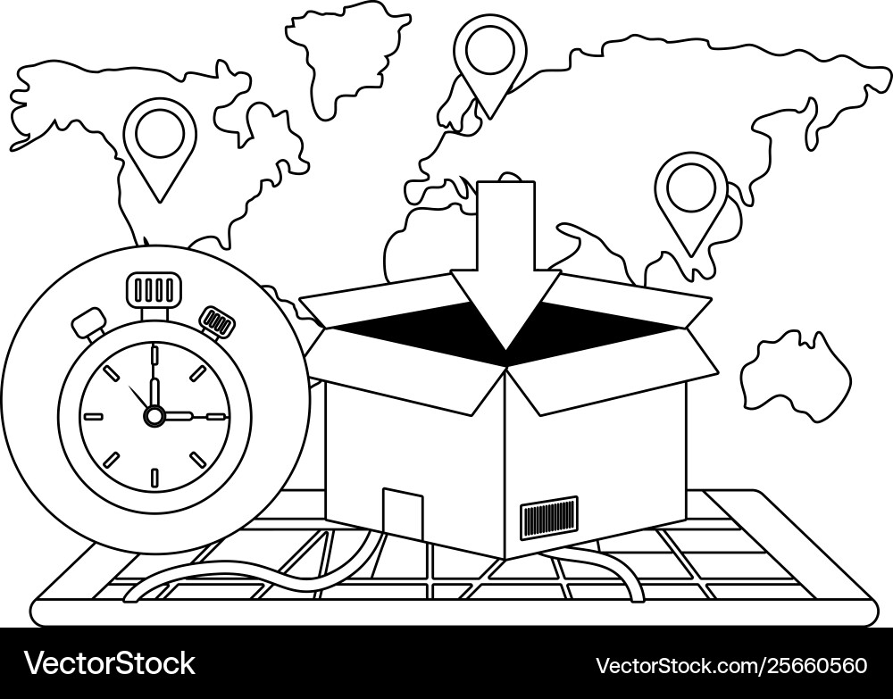 Delivery tracking service shipping logistic Vector Image