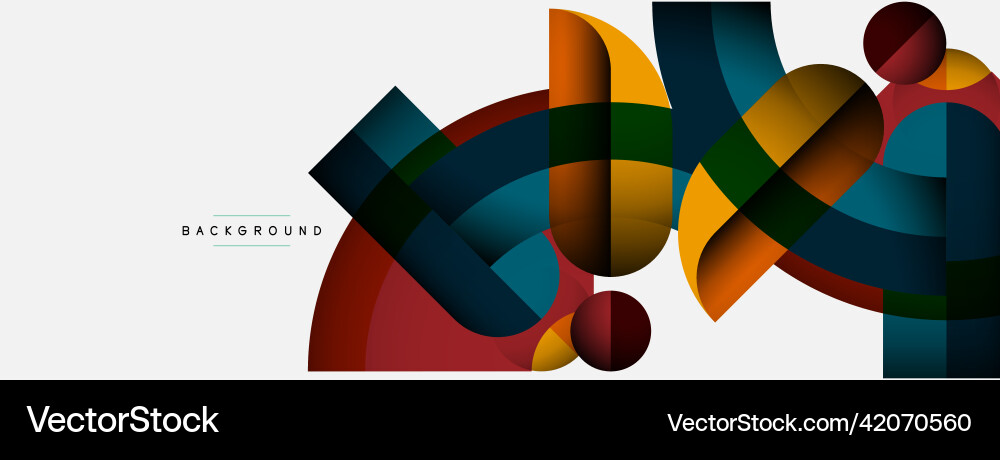Geometric abstract background round shapes Vector Image