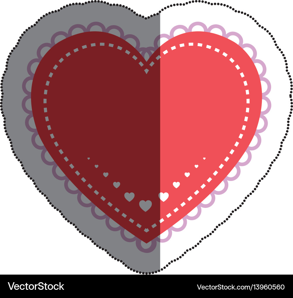 Love card with heart Royalty Free Vector Image