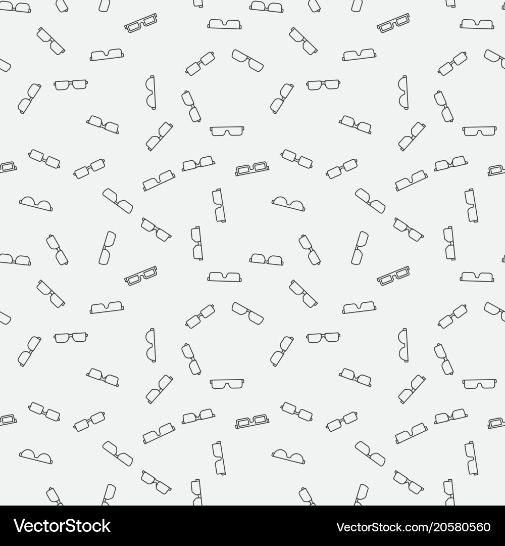 Outline glasses seamless pattern Royalty Free Vector Image