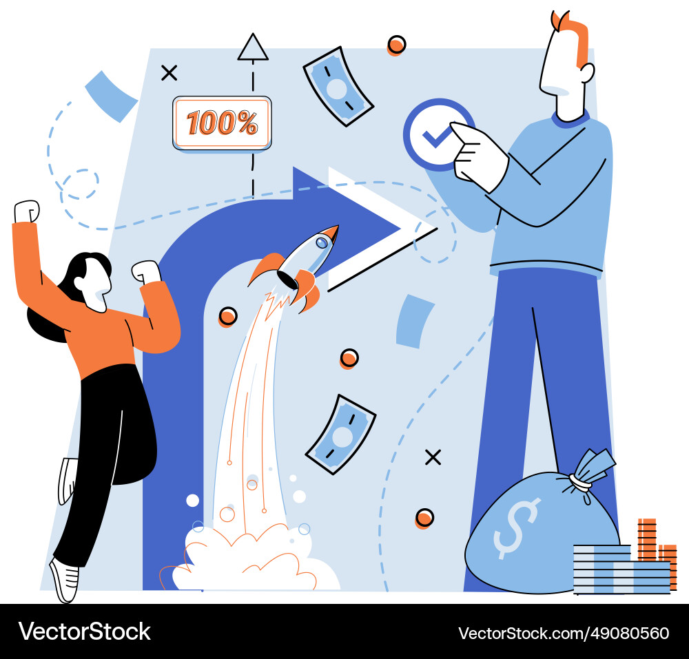 Partnership offer financial considerations play Vector Image