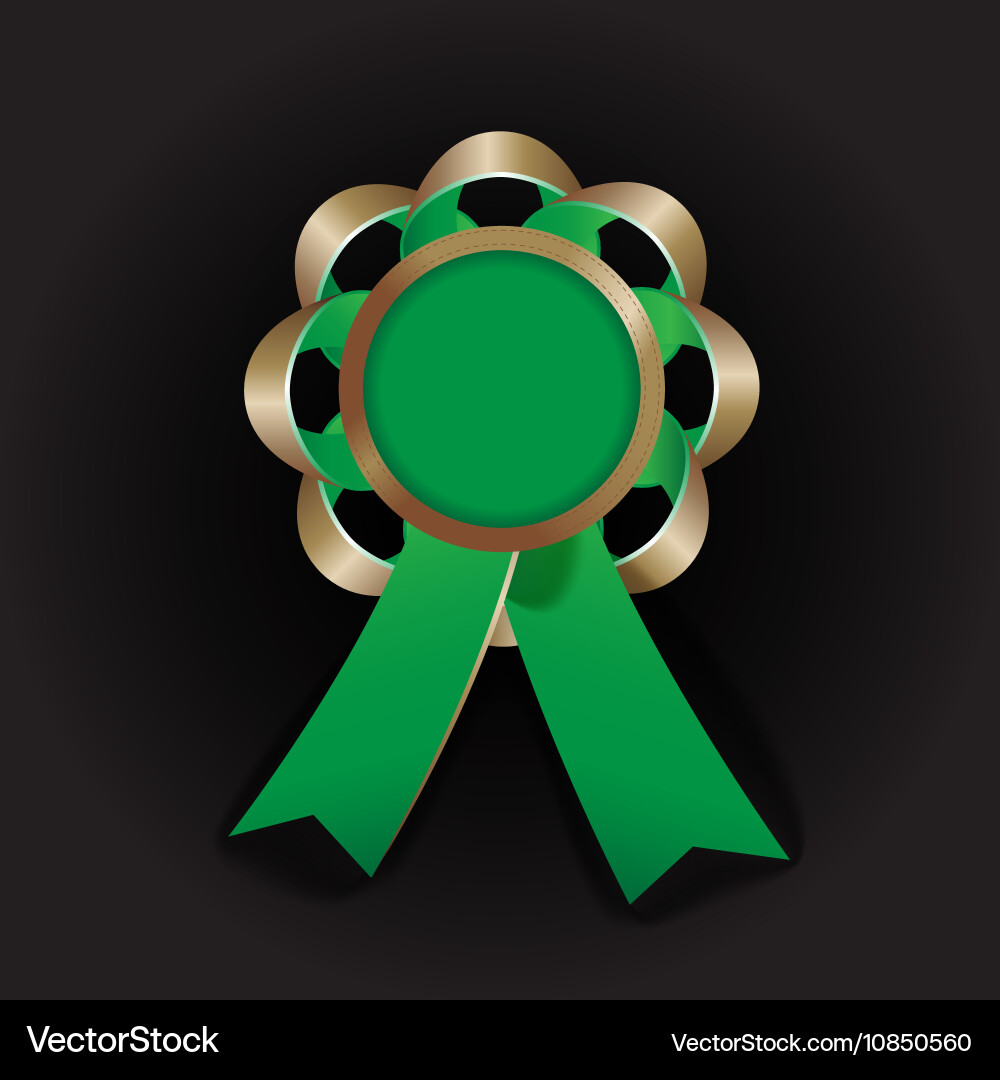 Realistic bronze award with reb bow Royalty Free Vector