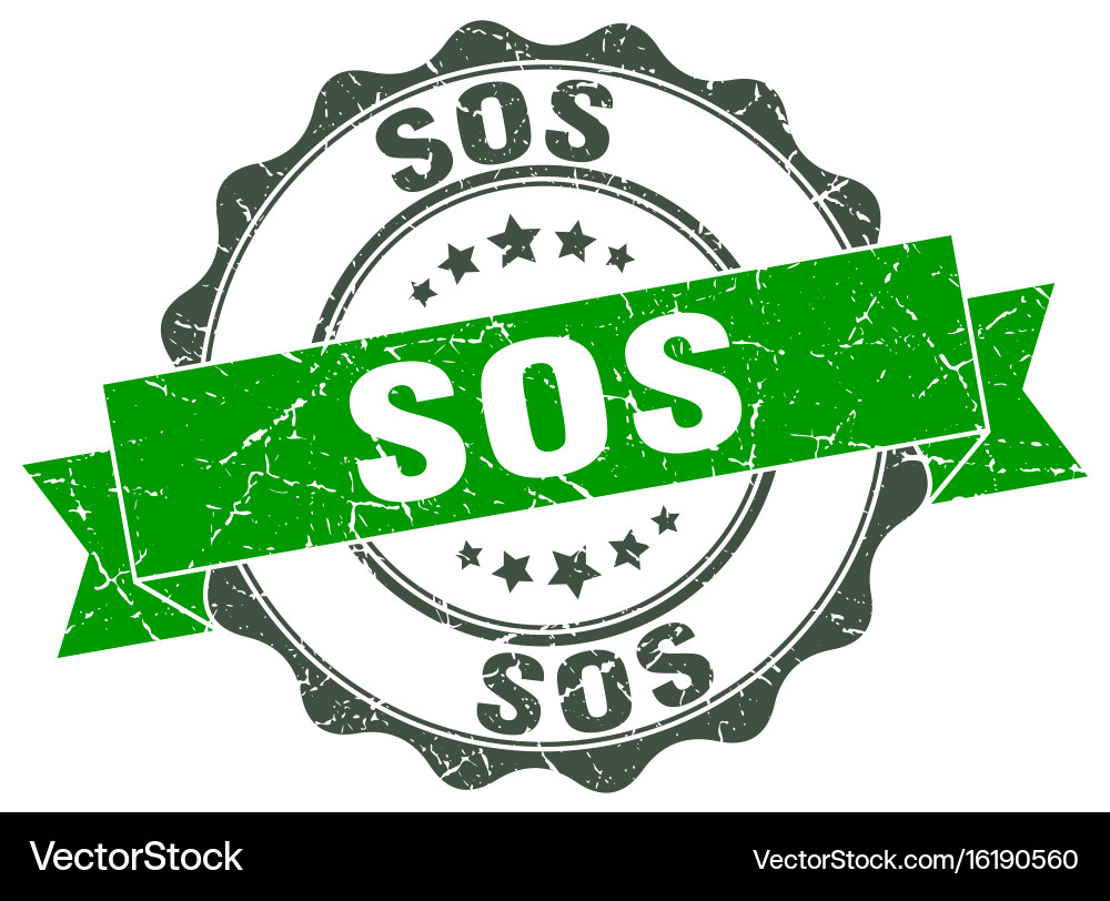 Sos stamp sign seal Royalty Free Vector Image - VectorStock