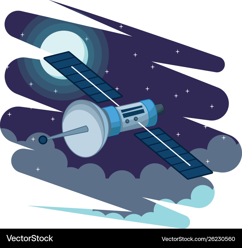 Space exploration and planets cartoon Royalty Free Vector