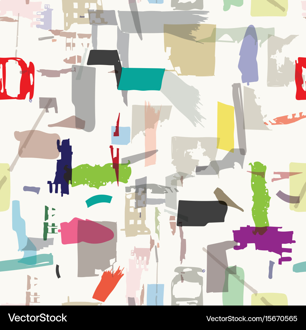 Artisan seamless pattern with abstract shapes Vector Image