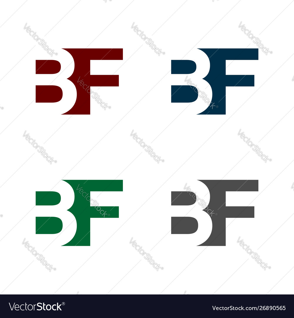 B f or letter logo template design eps 10 Vector Image