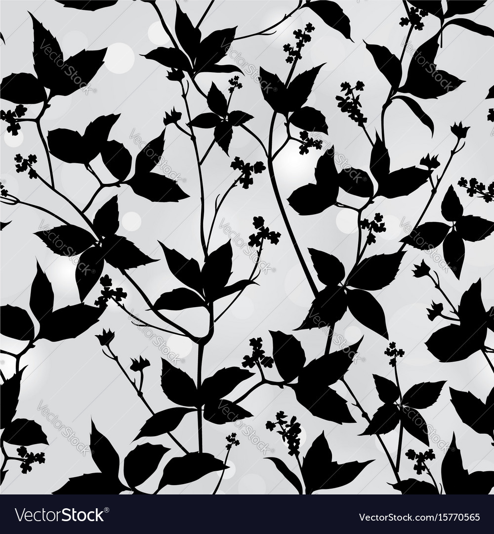 Floral seamless pattern leaves background Vector Image