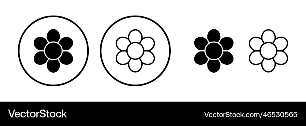 Flower icon floral icon logo Royalty Free Vector Image