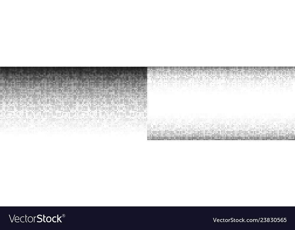 Halftone horizontal gradient pattern set Vector Image