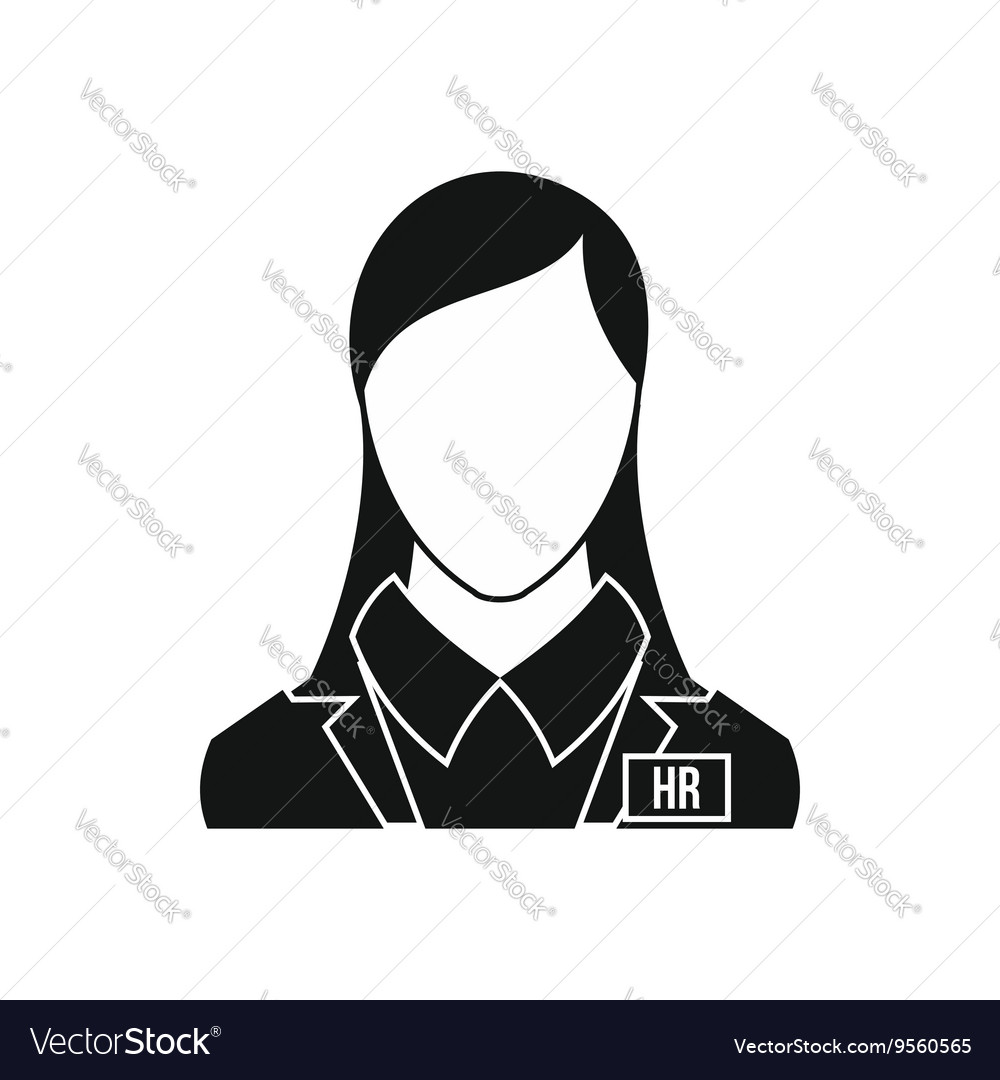 Hr management icon simple style Royalty Free Vector Image