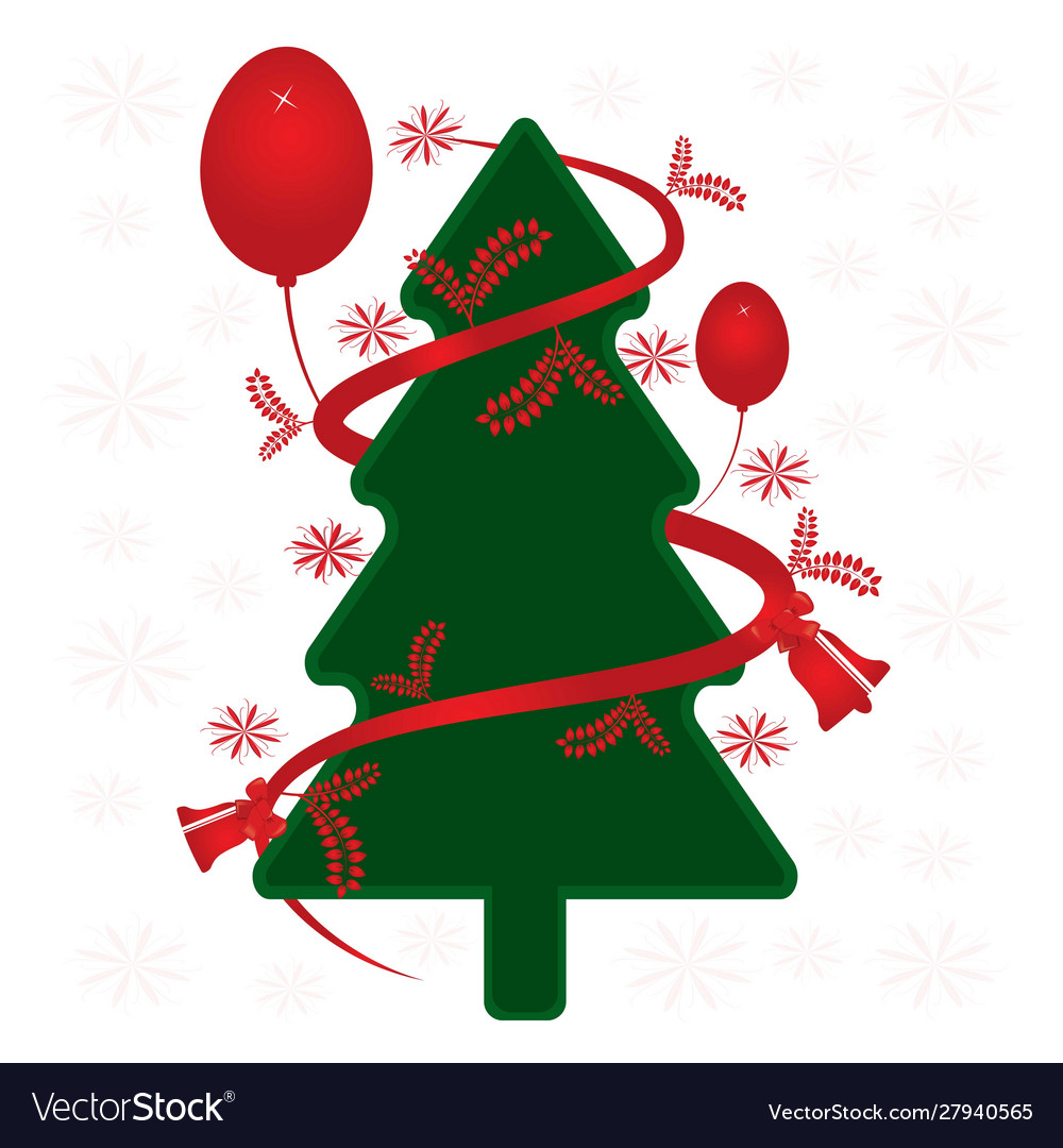 Merry christmas tree design Royalty Free Vector Image