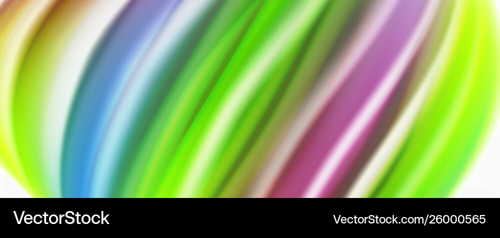 Modern liquid color flow on white - colorful flow Vector Image