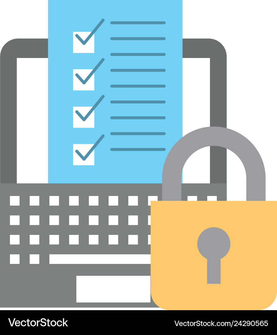Online shopping logistic laptop check list Vector Image