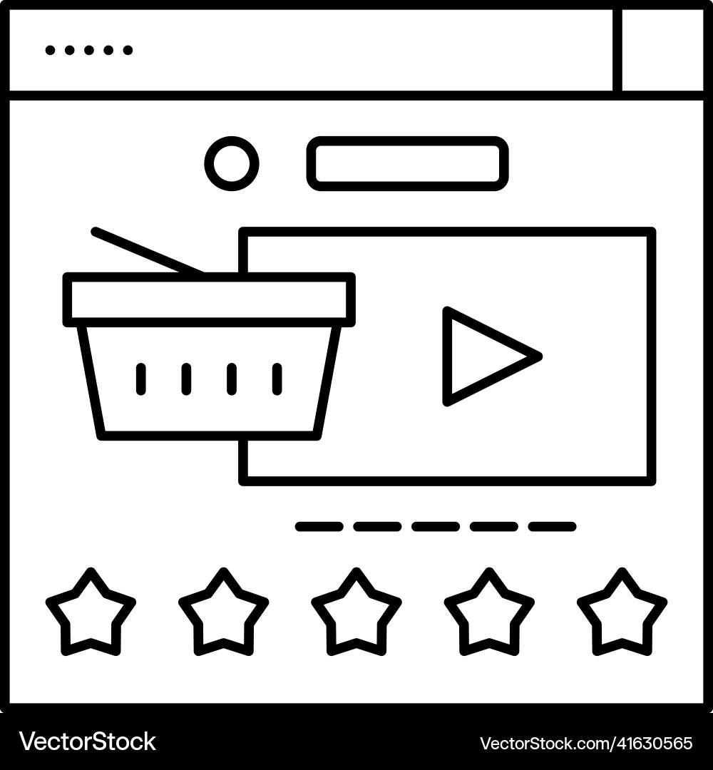 Product review line icon Royalty Free Vector Image