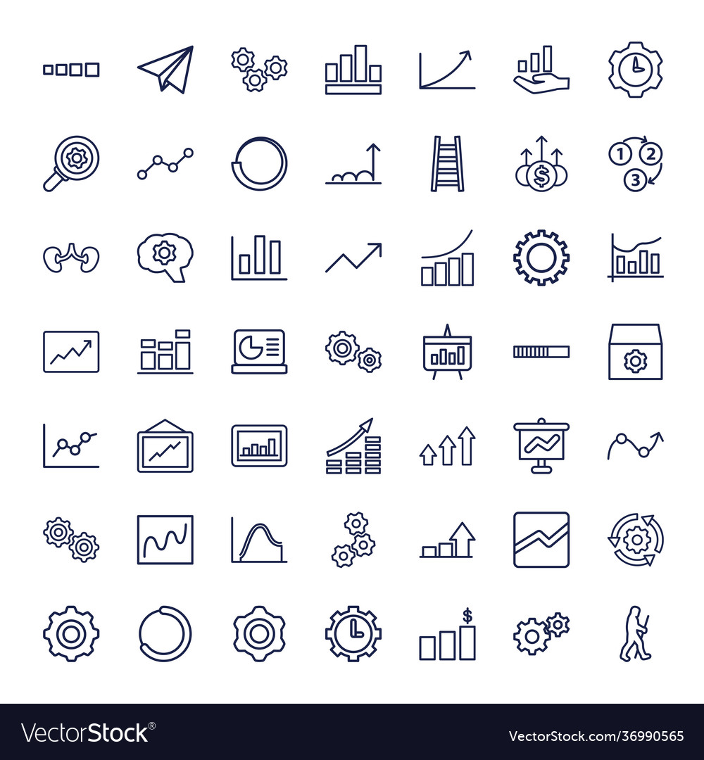 Progress icons Royalty Free Vector Image - VectorStock