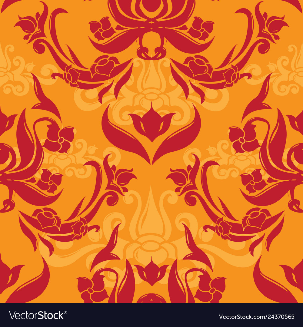Romantic rococo seamless pattern Royalty Free Vector Image