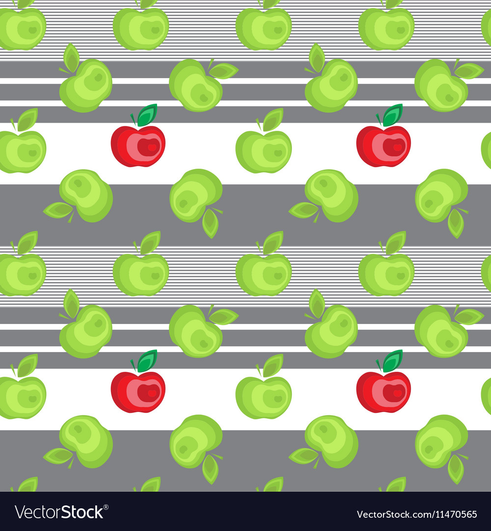 Seamless apple background pattern Royalty Free Vector Image