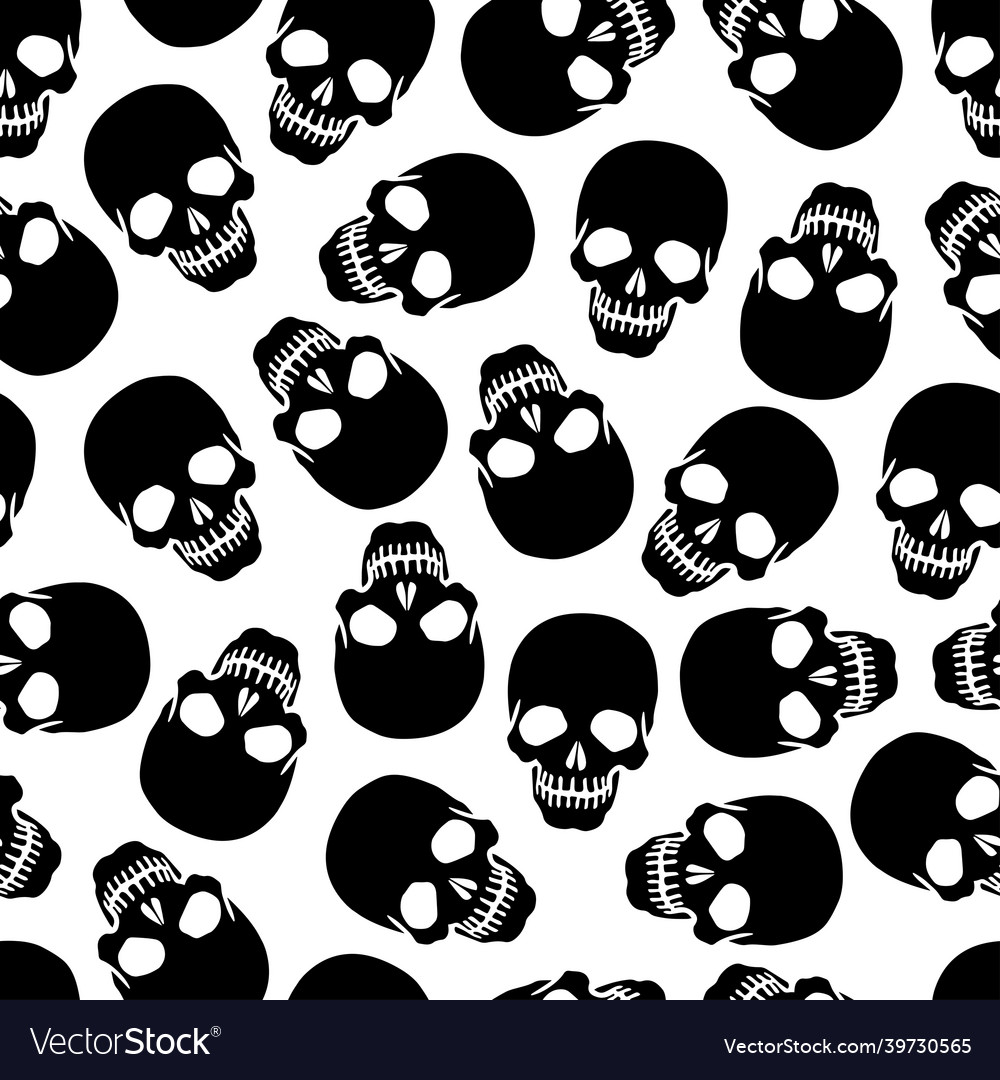 Seamless human skull background Royalty Free Vector Image Seamless human skull background Royalty Free Vector Image