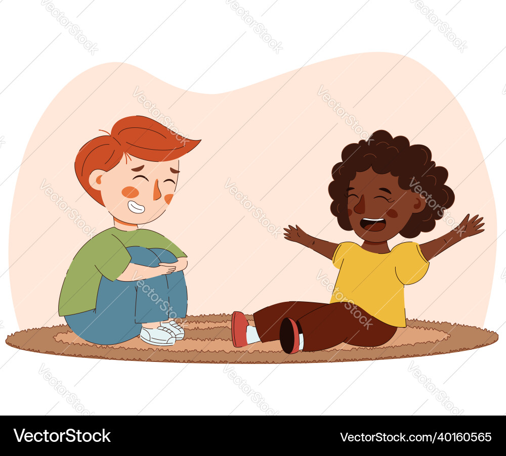 Two Kids Talking Cartoon