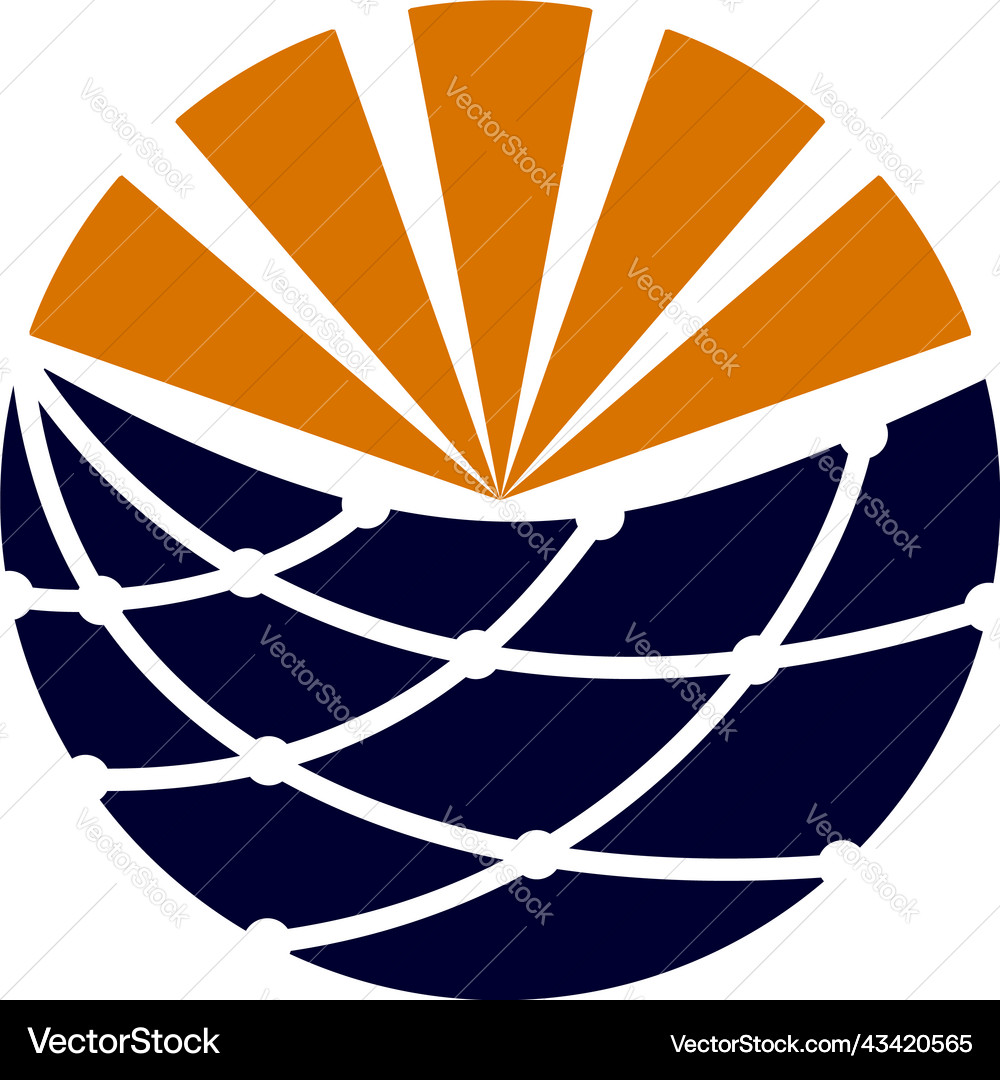 Solar energy logo icon brand identity Royalty Free Vector