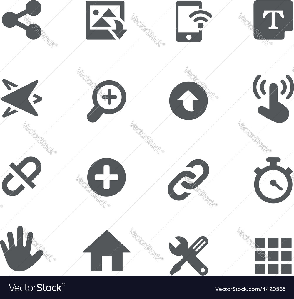System icons - apps interface Royalty Free Vector Image
