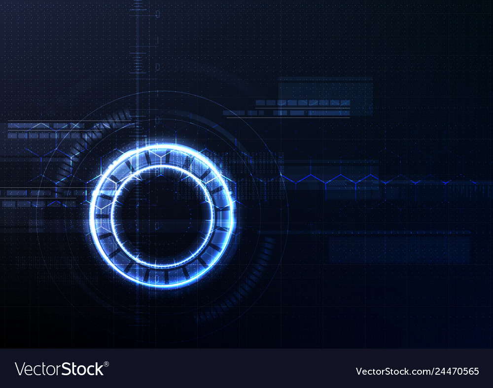 Technological intelligent interface encryption Vector Image