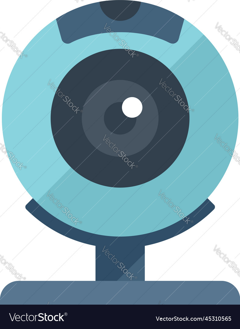 Web camera control icon flat data system Vector Image