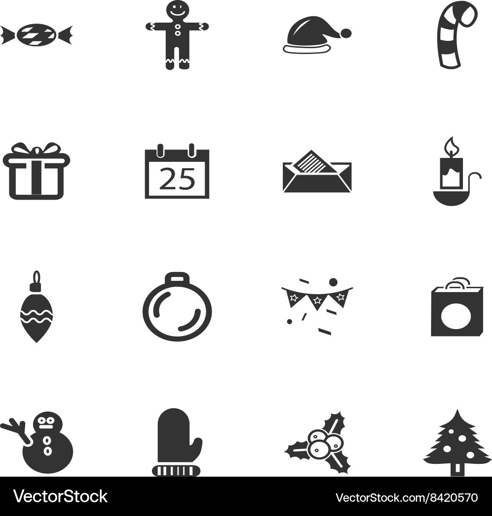 Christmas icons set Royalty Free Vector Image - VectorStock