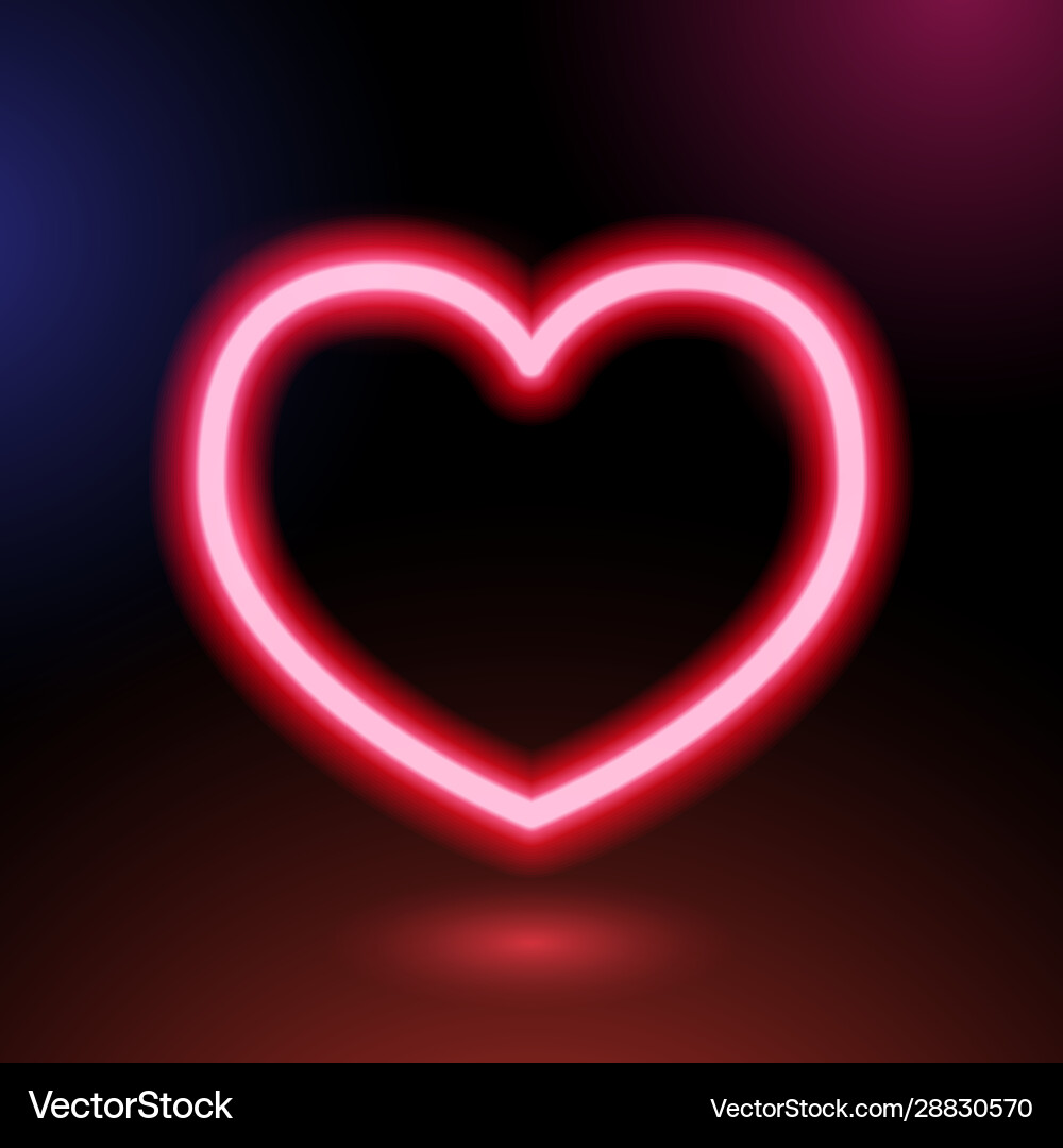 Colorful neon heart Royalty Free Vector Image - VectorStock