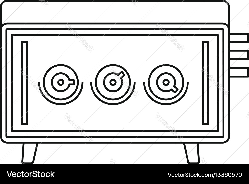 Musical equipment icon outline style Royalty Free Vector