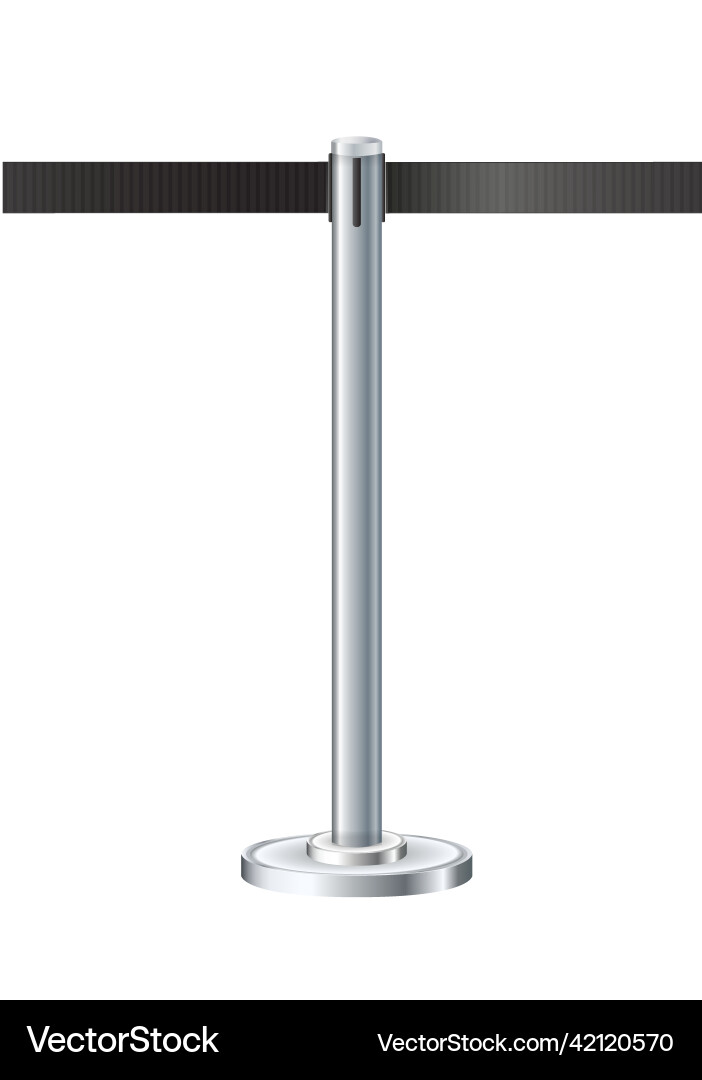 Retractable belt rack portable tape barrier Vector Image