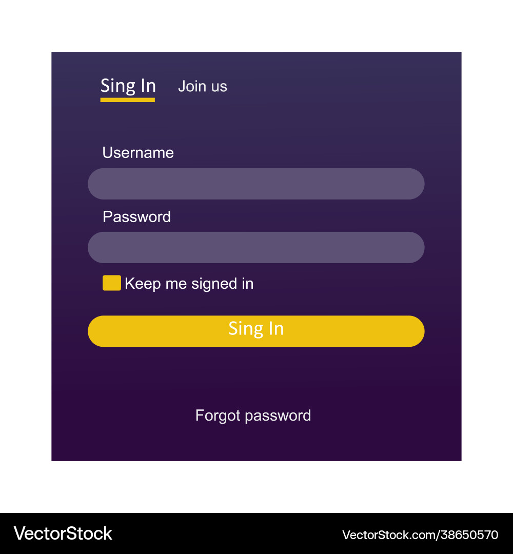 Set sign up and sign in forms registration Vector Image