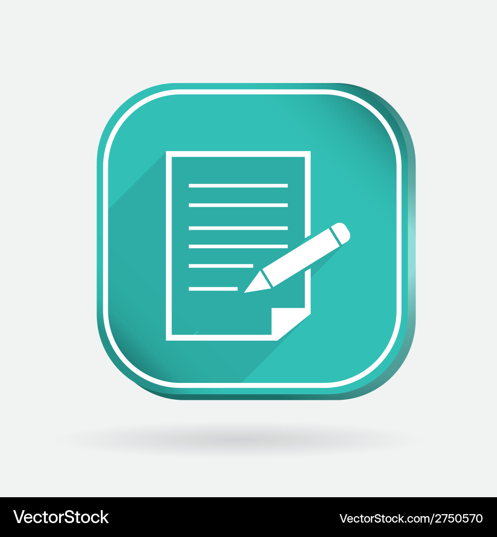 Square icon sheet of paper Royalty Free Vector Image