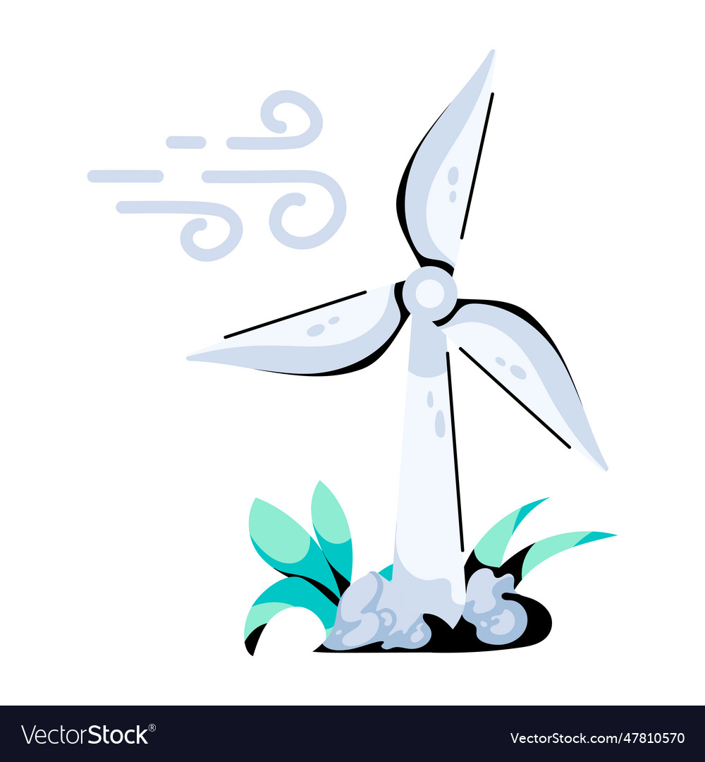 Windmill Royalty Free Vector Image - VectorStock