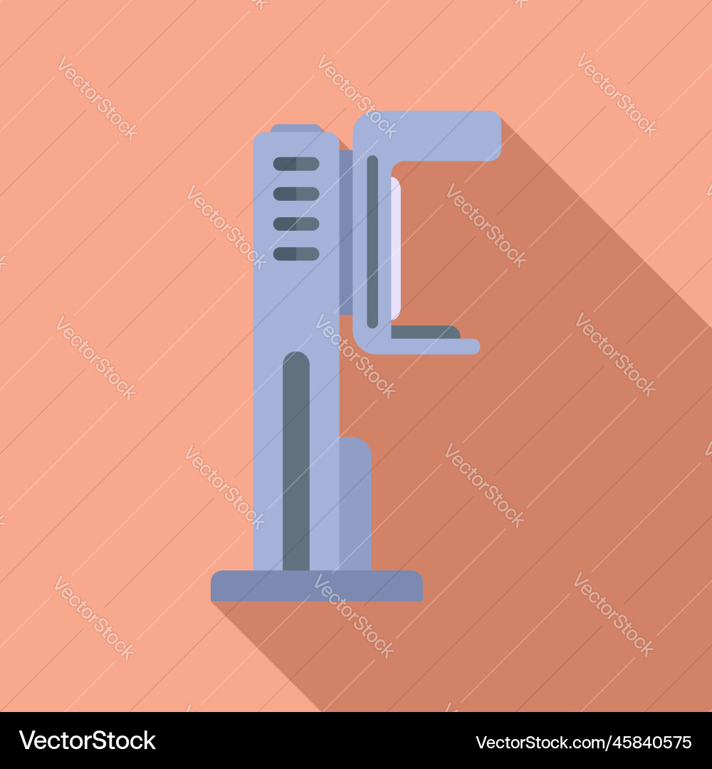 Breast mammography machine icon flat Royalty Free Vector