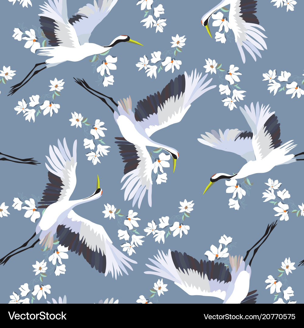 Crane pattern Royalty Free Vector Image - VectorStock