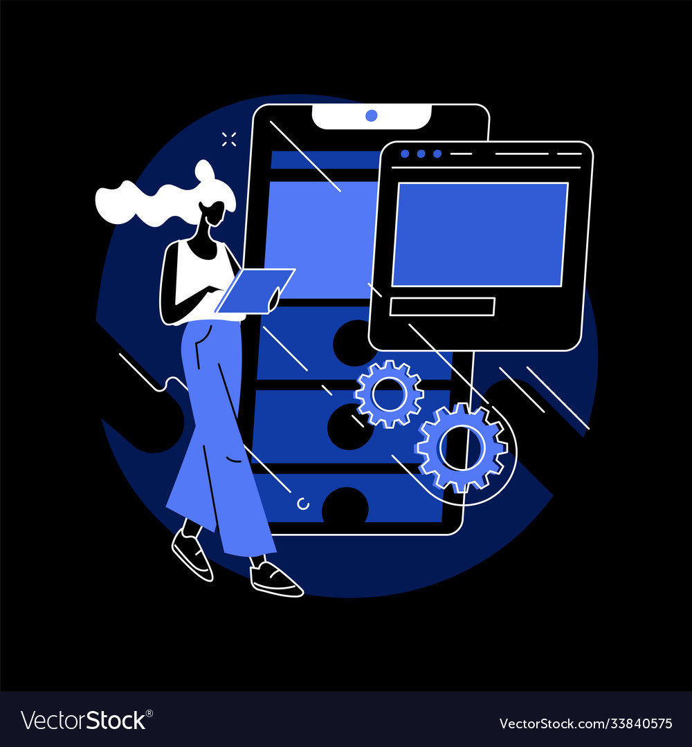 Microsite development abstract concept Royalty Free Vector