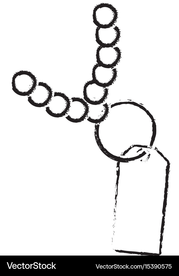 Paper tag with ring market empty with chain Vector Image