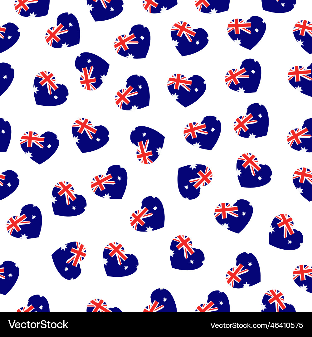 Pattern with flag of the australia seamless Vector Image