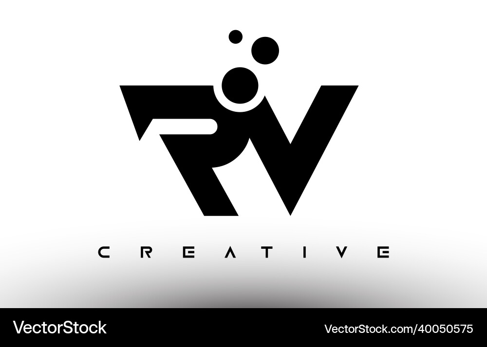 Rv elegant letter logo design icon Royalty Free Vector Image