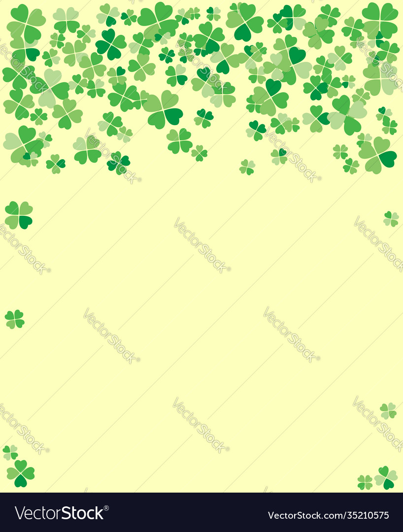 Saint patricks day frame background Royalty Free Vector