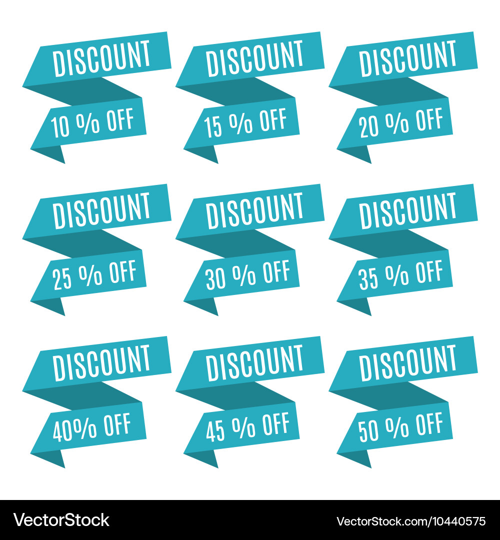 Set of discount labels Royalty Free Vector Image