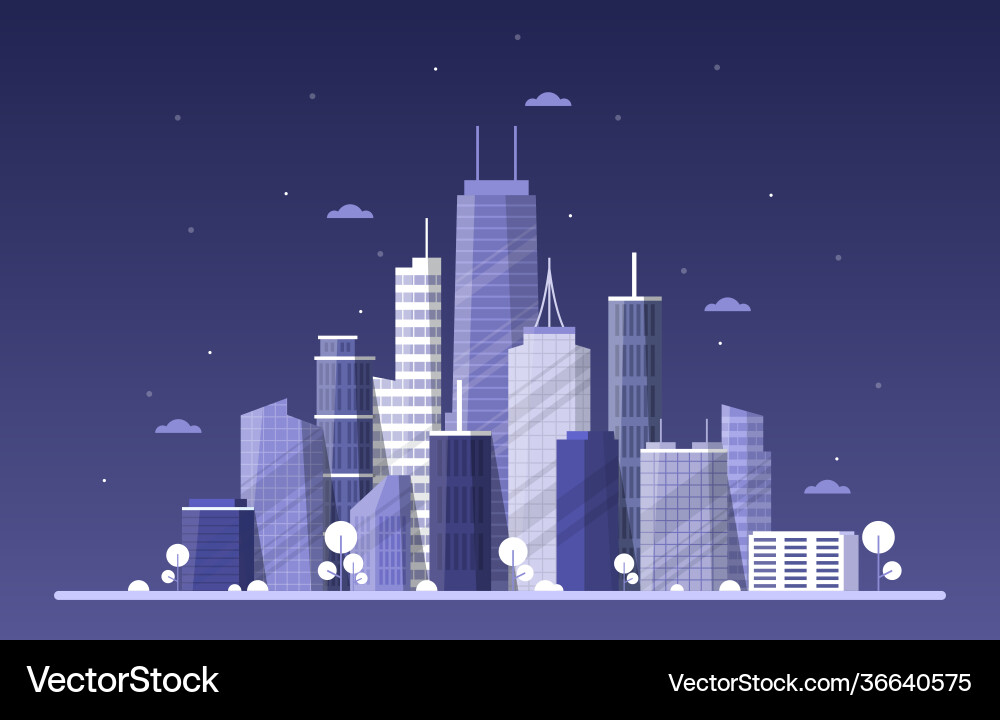 Sky city building construction cityscape skyline Vector Image