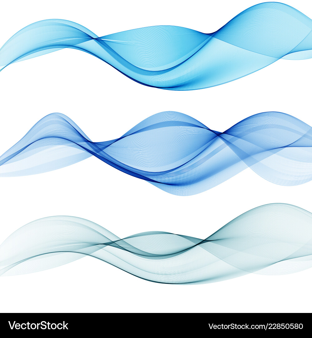 Abstract wavy lines in form a wave set of Vector Image