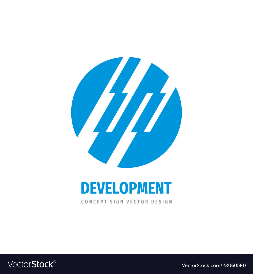 Business development solution logo design network Vector Image