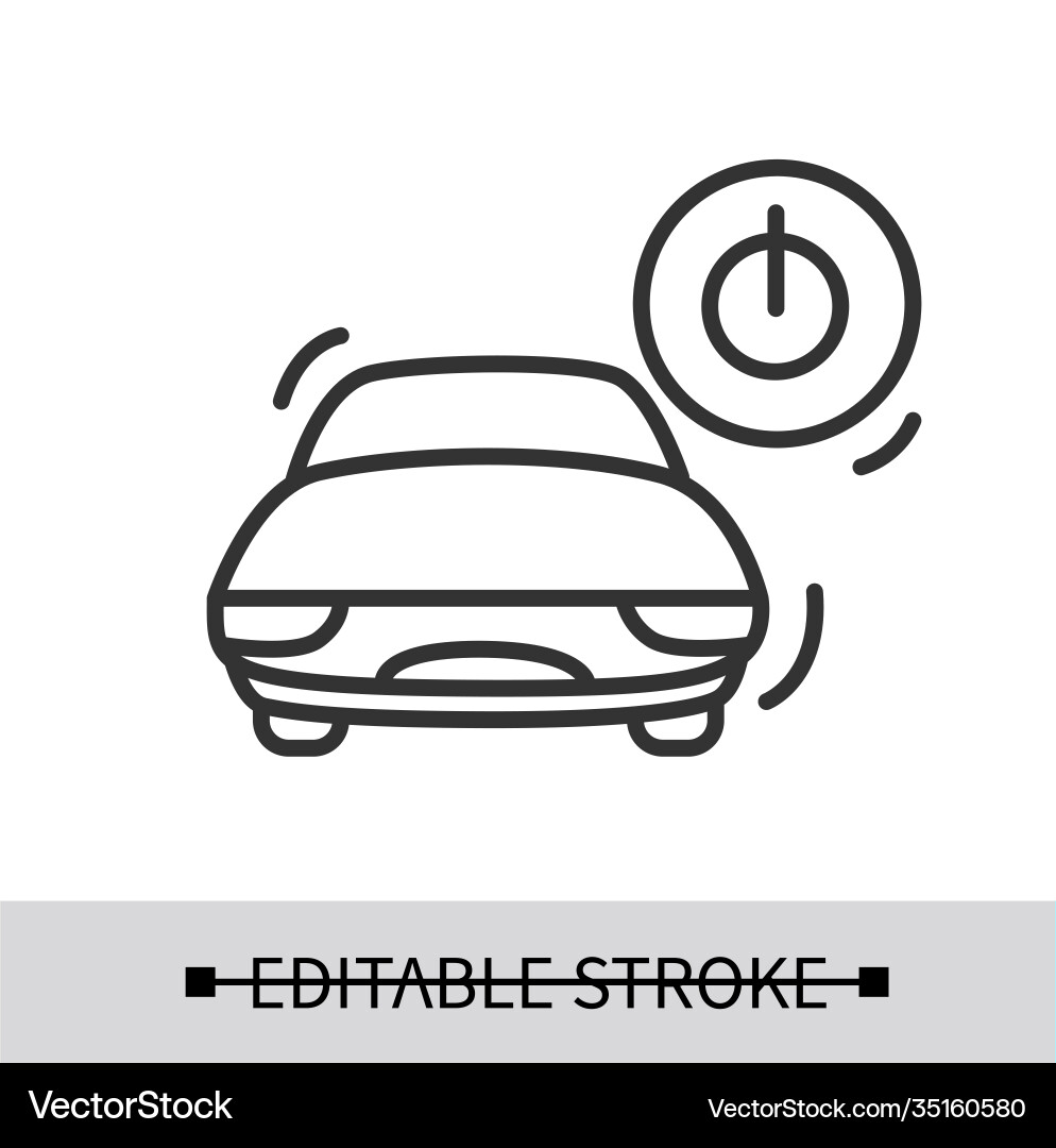 Car start icon electric vehicle keyless control Vector Image