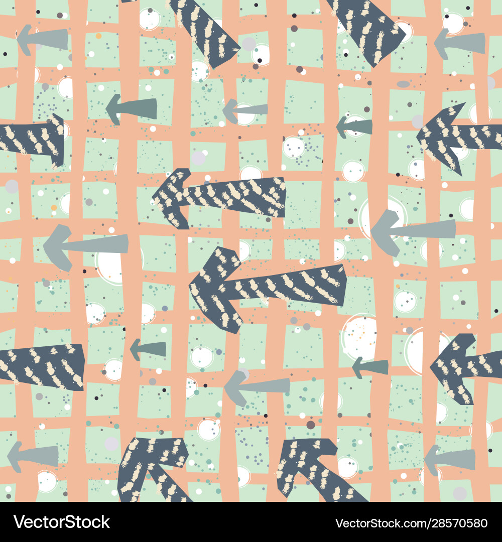 Childish seamless texture with arrows hand drawn Vector Image