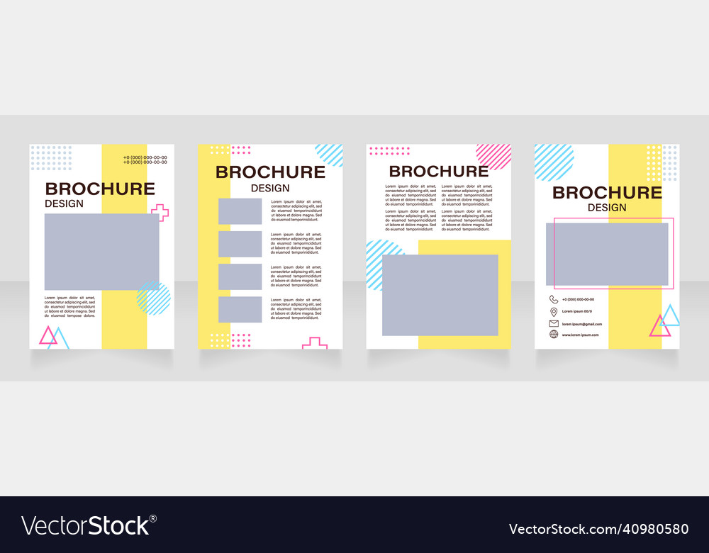 Drawing tutorial blank brochure layout design Vector Image