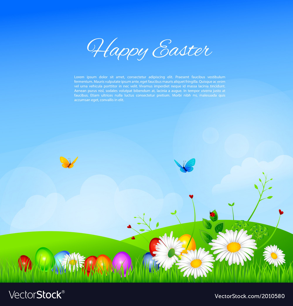 Easter design template Royalty Free Vector Image