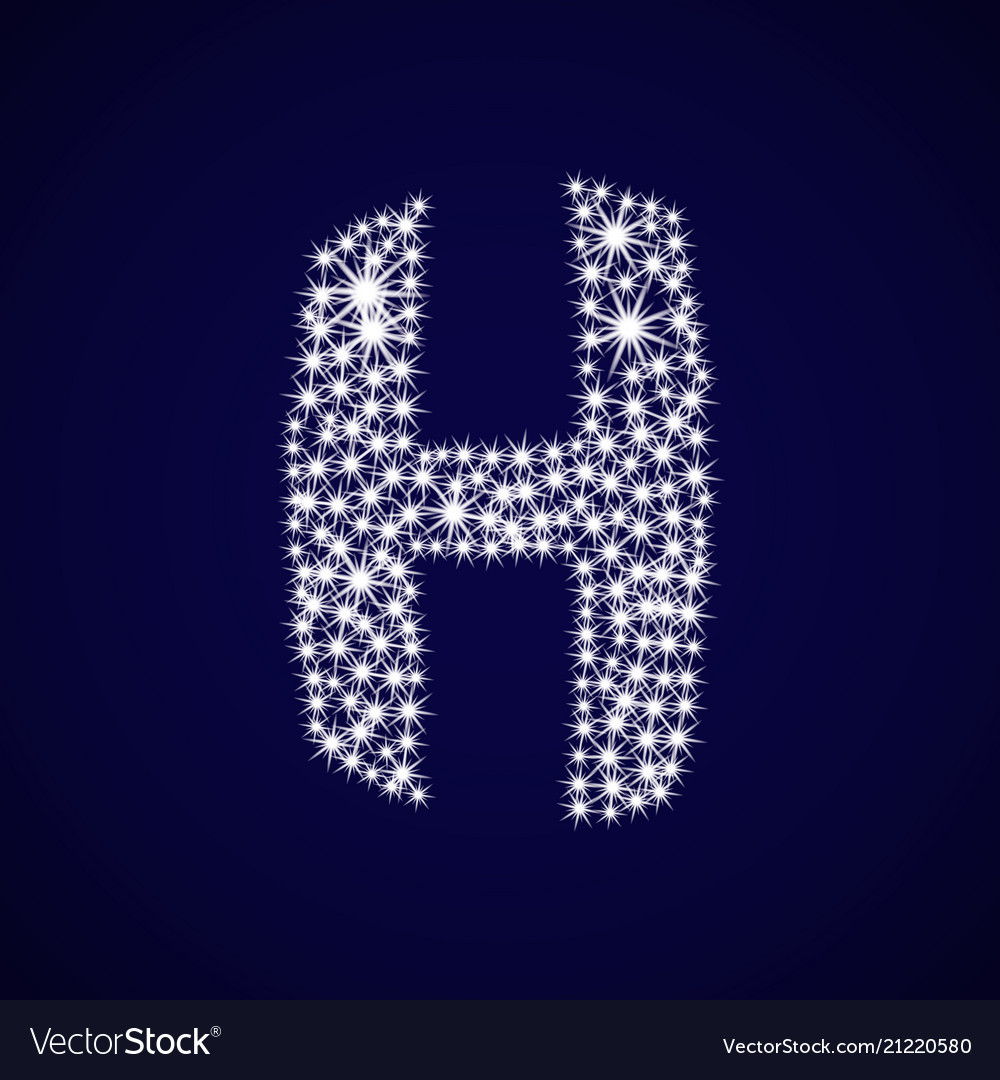 Letter of the alphabet h Royalty Free Vector Image